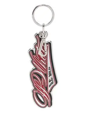 Off-White X Ac Milan Logo Keyring - Silver