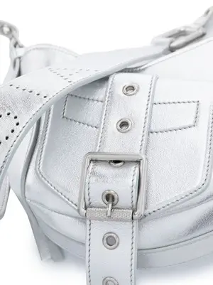 BIASIA Y2k Leather Shoulder Bag - Silver