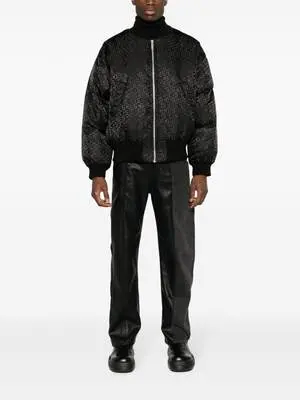 Gcds Monogram-pattern Zip-up Bomber Jacket