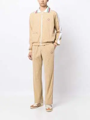 Casablanca Monogram-jacquard Velour Zip-up Jacket