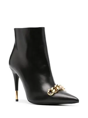 TOM FORD Chain-detail Leather Ankle Boots
