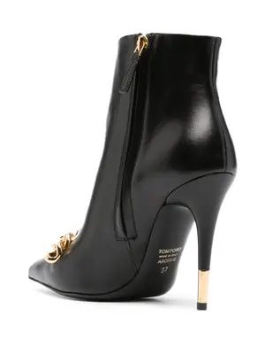 TOM FORD Chain-detail Leather Ankle Boots
