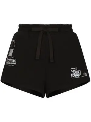 Dolce & Gabbana Coordinate-print Cotton Shorts