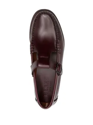 Hereu Alber Calf Leather Loafers With Side Buckle - Red