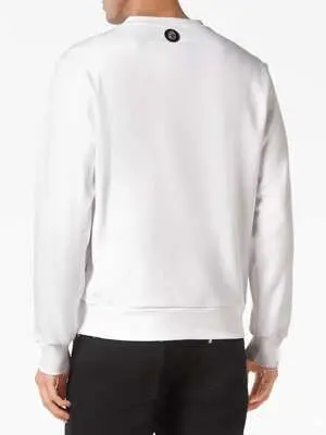 BILLIONAIRE Cotton Sweatshirt With Lion Graphic - White
