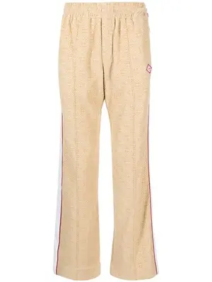 Casablanca Monogram-jacquard Velour Track Pants