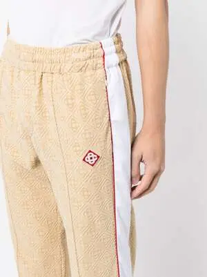 Casablanca Monogram-jacquard Velour Track Pants
