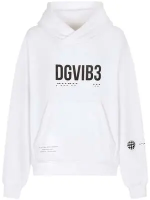 Dolce & Gabbana Slogan-print Cotton Hoodie - White