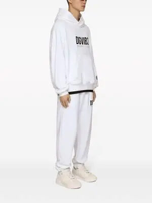 Dolce & Gabbana Slogan-print Cotton Hoodie - White