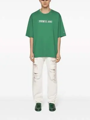 Dolce & Gabbana Barcode-print Cotton T-shirt - Green