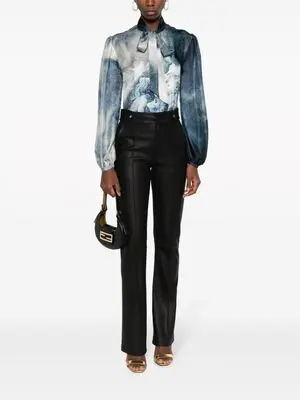 Roberto Cavalli Graphic-print Silk Blouse