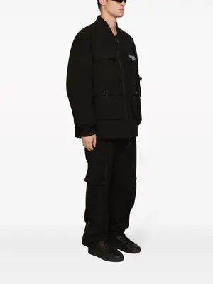 Dolce & Gabbana Straight-leg Cotton Cargo Trousers - Black