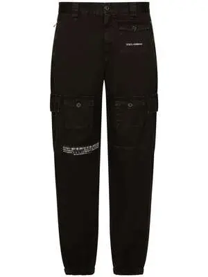 Dolce & Gabbana Logo-print Trousers - Black