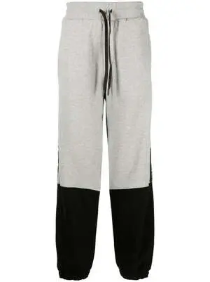 Versace Two-tone Drawstring Track Pants - Grey