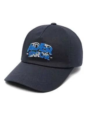 ADER ERROR Logo-embroidered Cotton Cap - Blue