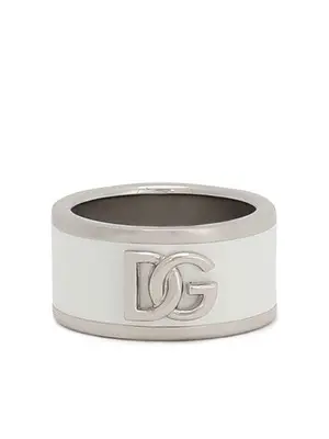 Dolce & Gabbana Logo-plaque Ring - Silver