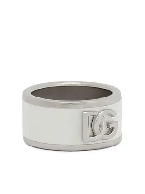 Dolce & Gabbana Logo Plaque Ring - Silver