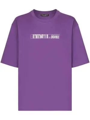 Dolce & Gabbana Logo-print Cotton T-shirt - Purple