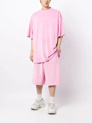 TEAM WANG DESIGN Brushed-effect Bermuda Shorts - Pink