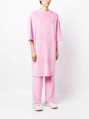 TEAM WANG DESIGN Sparkles Velvet Shirt Dress - Pink