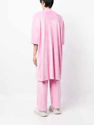 TEAM WANG DESIGN Sparkles Velvet Shirt Dress - Pink