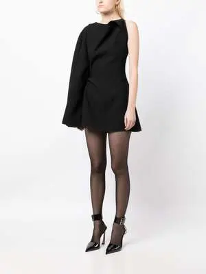 Maticevski Cape-sleeve Asymmetric Minidress