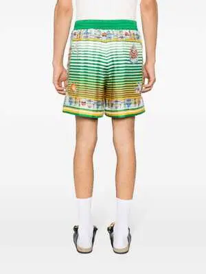 Casablanca City Scape Silk Shorts