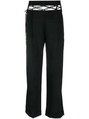 NENSI DOJAKA Cut-out Wool Trousers