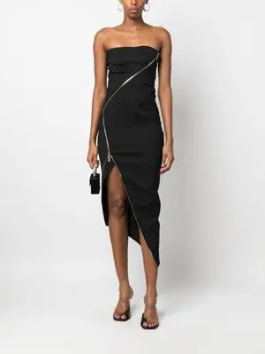 GENNY Asymmetric Strapless Dress