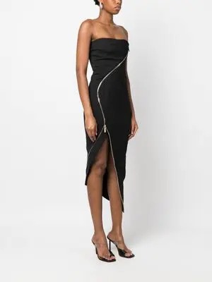 GENNY Asymmetric Strapless Dress