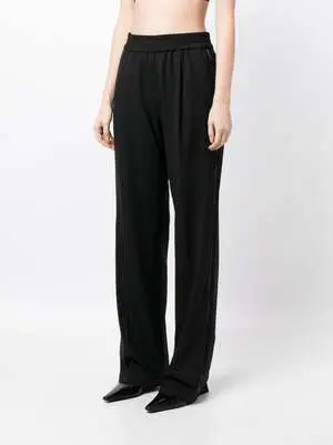 Helmut Lang Piped-trim Detail Wide-leg Trousers
