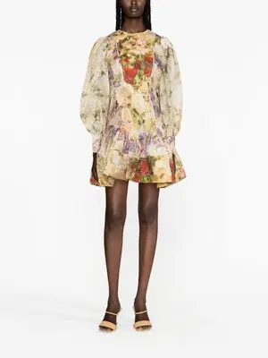 Zimmermann Sensory Flip Linen-silk Minidress