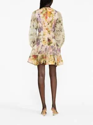 Zimmermann Sensory Flip Linen-silk Minidress