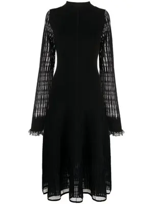 3.1 Phillip Lim High-neck Flared Midi Dress