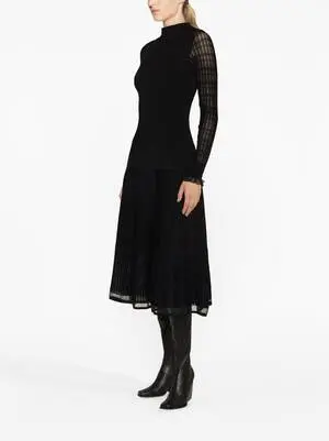 3.1 Phillip Lim High-neck Flared Midi Dress