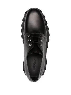 Off-White Exploration Leather Derby Shoes - Black