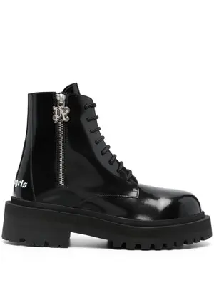 Palm Angels Logo-print Lace-up Boots