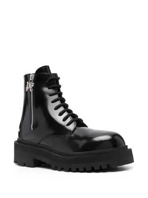 Palm Angels Logo-print Lace-up Boots