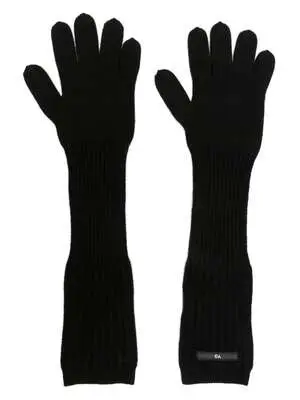 Y3 Logo-patch Knit Gloves