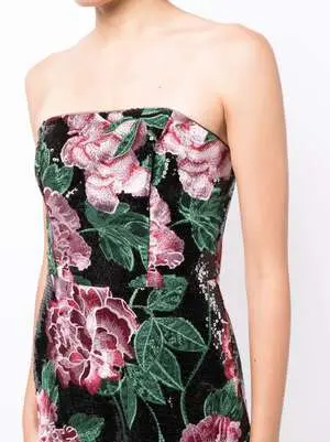 Marchesa Sequin-embellished Strapless Minidress