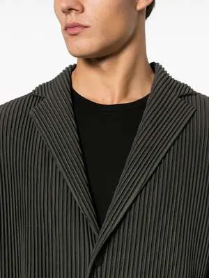 Issey Miyake Single-breasted Pleated Blazer - Green