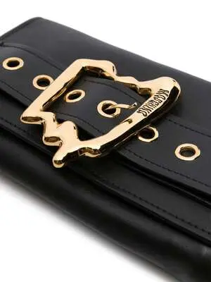Moschino Engraved Leather Crossbody Bag
