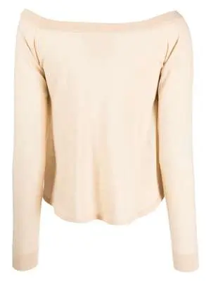 SEMICOUTURE Bardot-neckline Virgin Wool Jumper