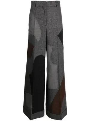 Moschino Patchwork-design Palazzo Trousers