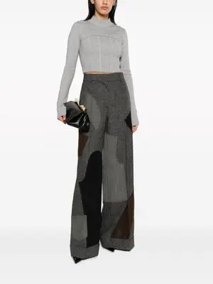 Moschino Patchwork-design Palazzo Trousers