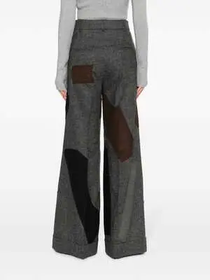 Moschino Patchwork-design Palazzo Trousers
