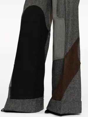 Moschino Patchwork-design Palazzo Trousers