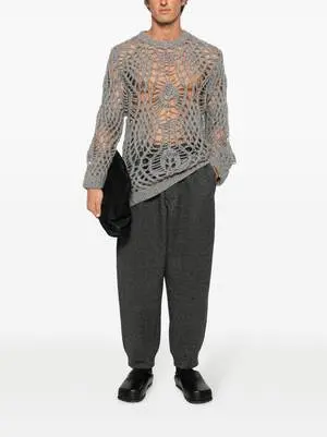 Yohji Yamamoto Open-knit Crew-neck Jumper
