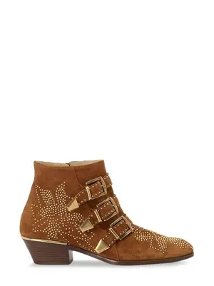Chloe Gold Tone Boots For Women