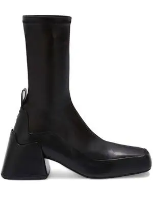JIL SANDER Block-heel Leather Boots